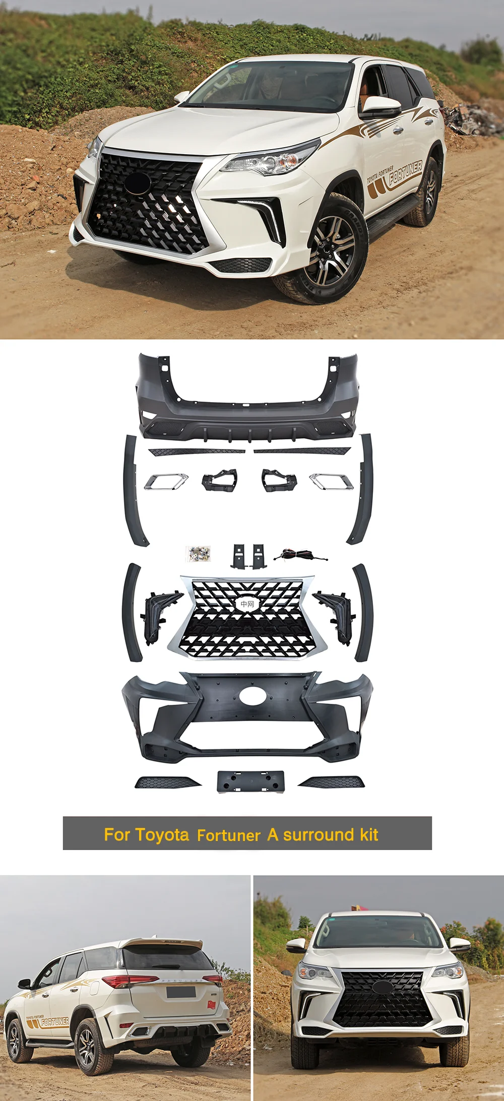 Facelift Wide Conversion Body Kit for Toyota Fortuner 2016-2019 Change ...