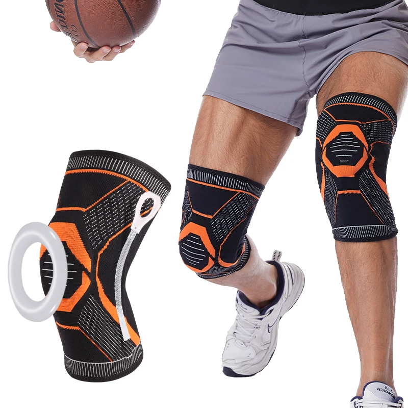 2200#elastic Basketball Fitness Knee Support Sleeve Compression Knee ...
