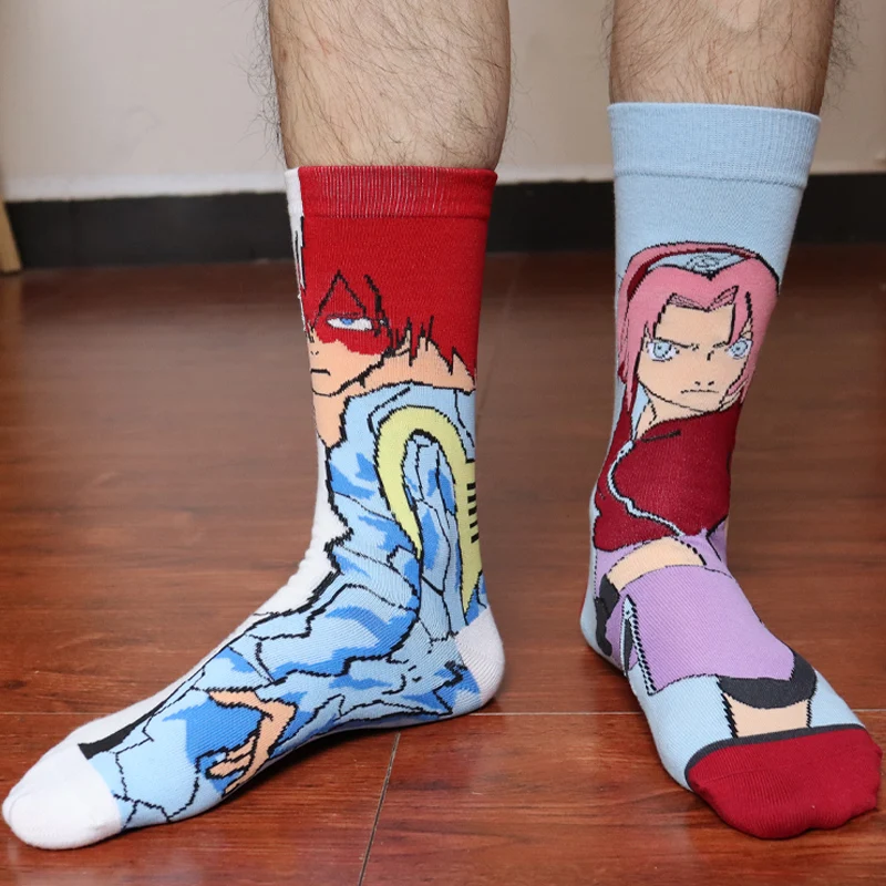 Fashion Comics Cotton Calcetines Custom Tube Crew Design Anime Cartoon ...