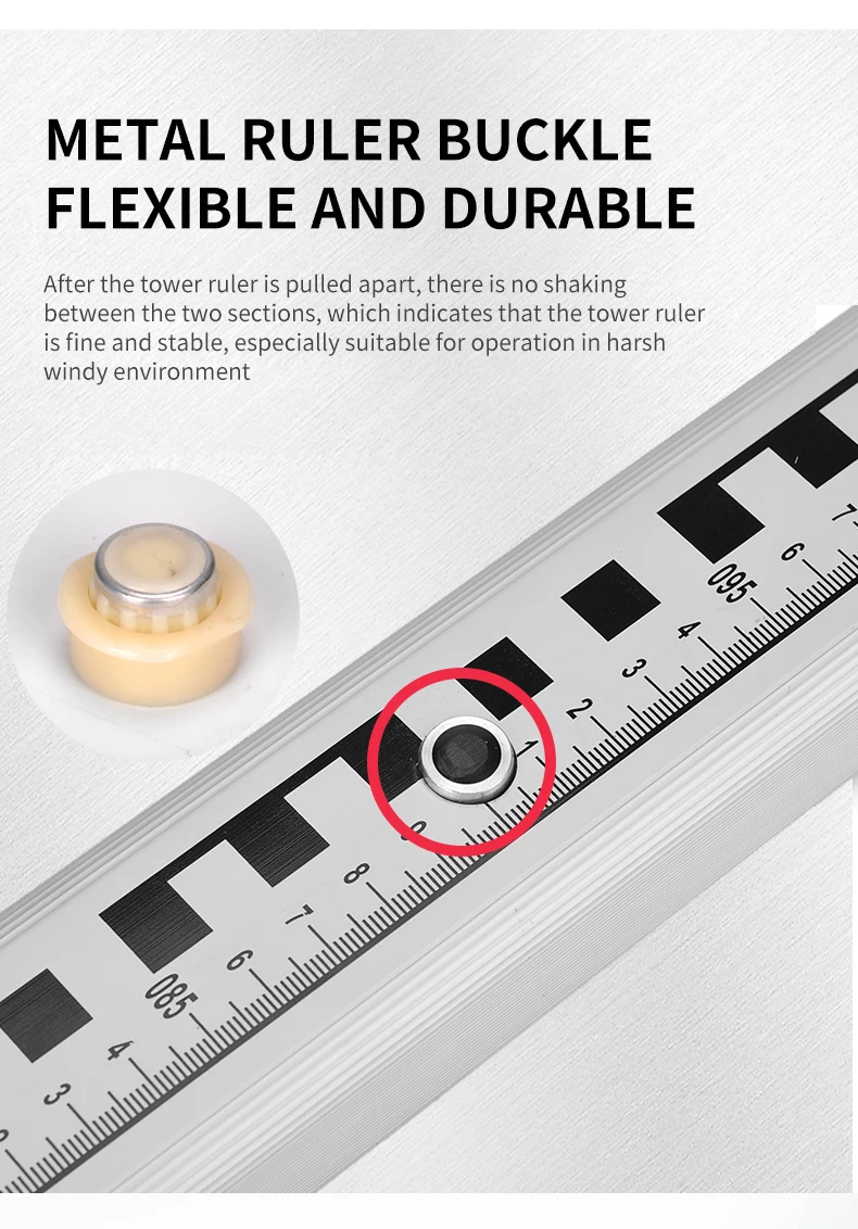 Thickened Aluminum Tower Telescopic Rod Ruler Spirit Optical Level ...