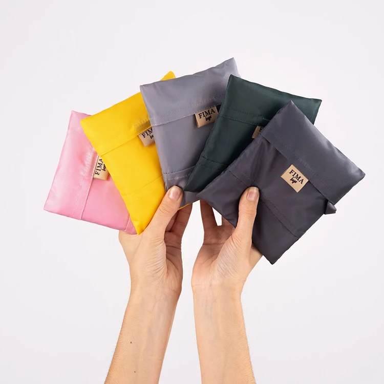 Custom Carry Small Foldable Pocket Tote Rpet Polyester