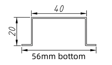 Permanent Track Aluminum Profile for 3cm Pixel Light