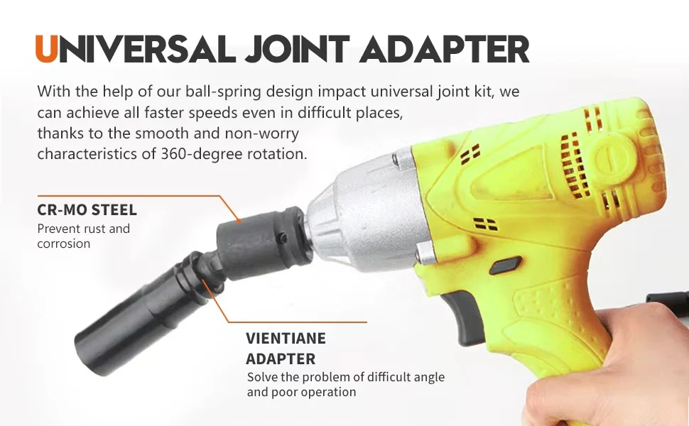1 Inch Drive Universal Impact Joint Cr-Mo Steel Radius Corner Design ...