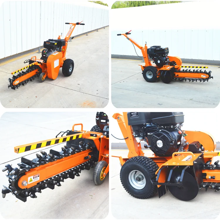 15hp Petrol Engine Powered Mini Trencher for Pipeline Laying