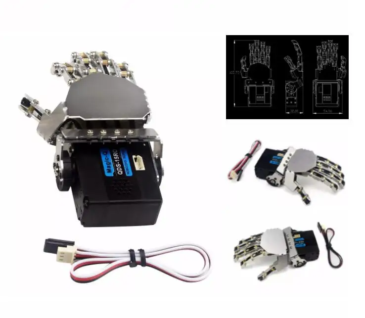 Humanoid Robot For Kids Education Mini Hand Five Finger With Digital ...