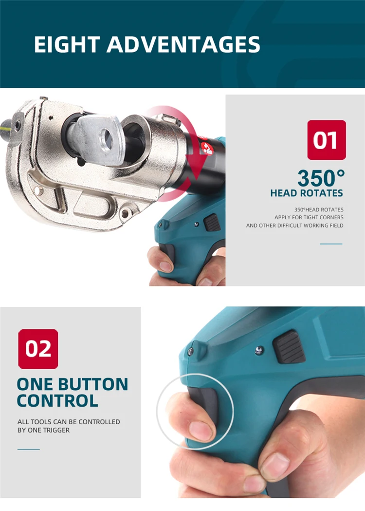 ZUPPER Portable Hydraulic Crimper - Battery Powered Tool