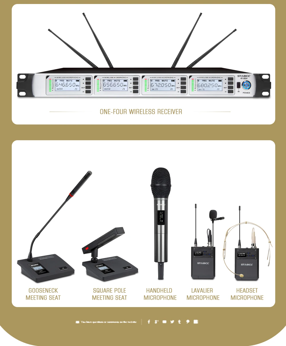 Professional 2-channel Fm Modulation Wireless Gooseneck Condenser ...