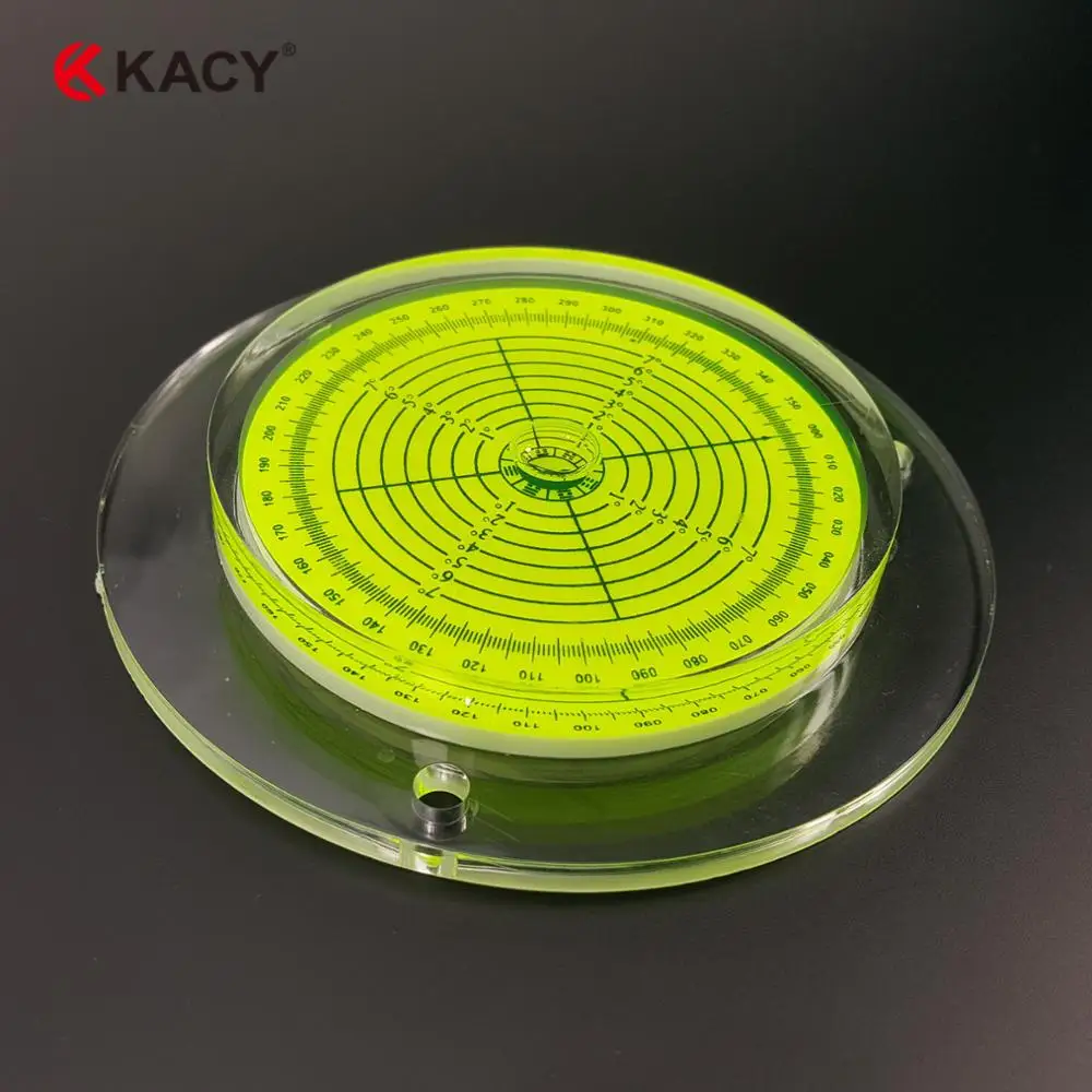 KACY Big Diameter Disc Surveying Spirit Level Big Round Bubble Level ...