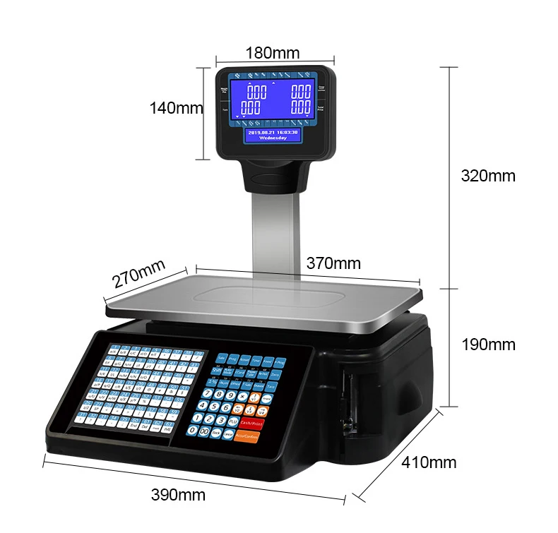 Balanza Digital Weight Machine Bascula 30kg Smart Weighing Scales Fruit Price Computing Scale ...