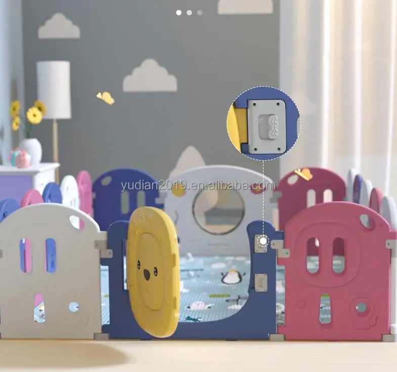 Plastic Baby Playpen Play Indoor For Living Room Children Cartoon ...