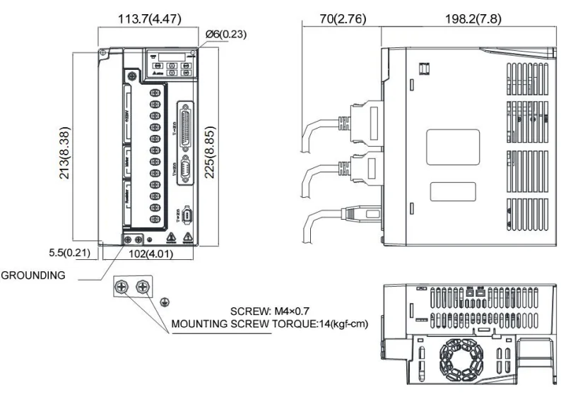 High Speed 24000rpm 5hp Asynchronous AC Spindle Servo Motor
