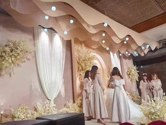 Romantic Wedding Ceiling Drape for Pipe & Drape Events - OEM