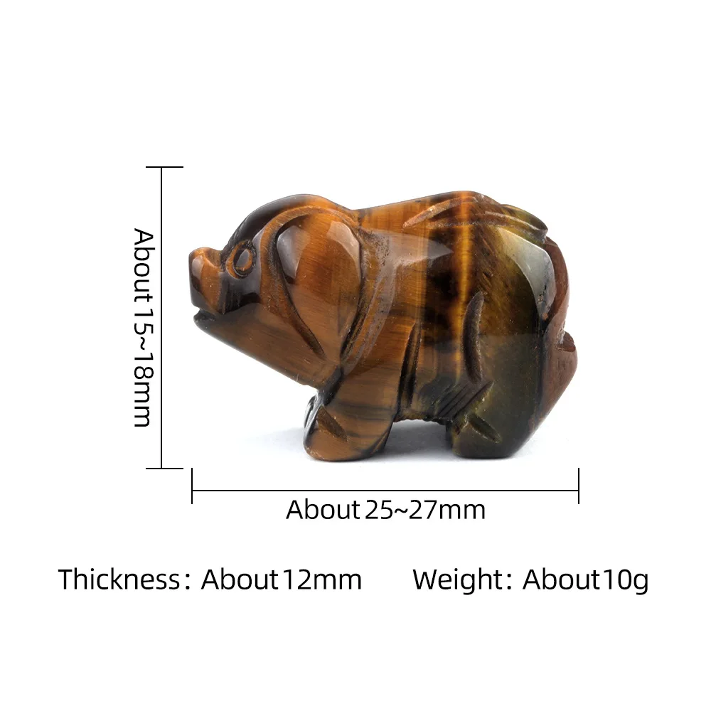 Hand Carved Natural Stone Cute Small Animal Pig Carving/pig Crystal ...