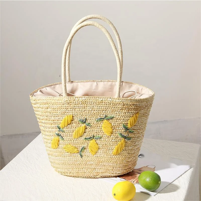 Fsp145 2024 New Arrival Summer Straw Woven Bag Beach Pure Hand-woven ...