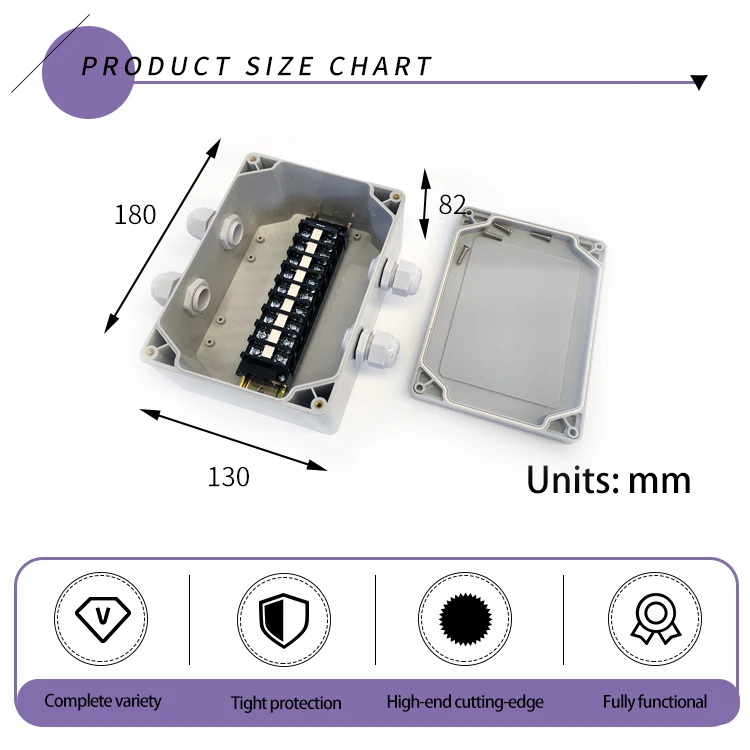 Pw108s-tbr30a-9p Ip65 Connector Gland Electrical Case Terminals Block ...