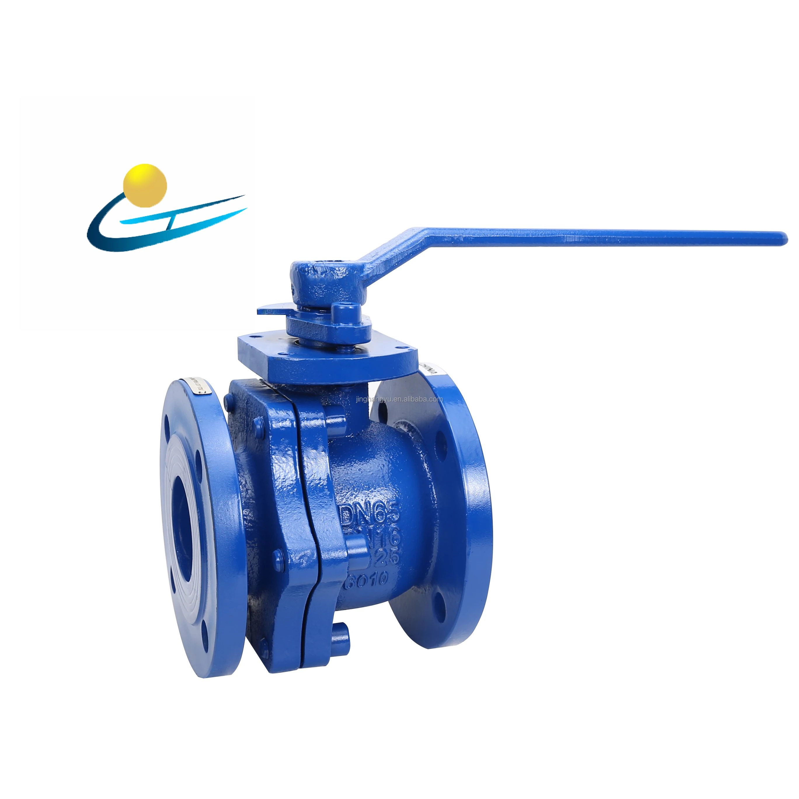 Din Ansi Pn16 4 Inch Flanged Cast Iron Gg25 Ball Valve - Buy Din Flange Connecting Ball Valve ...