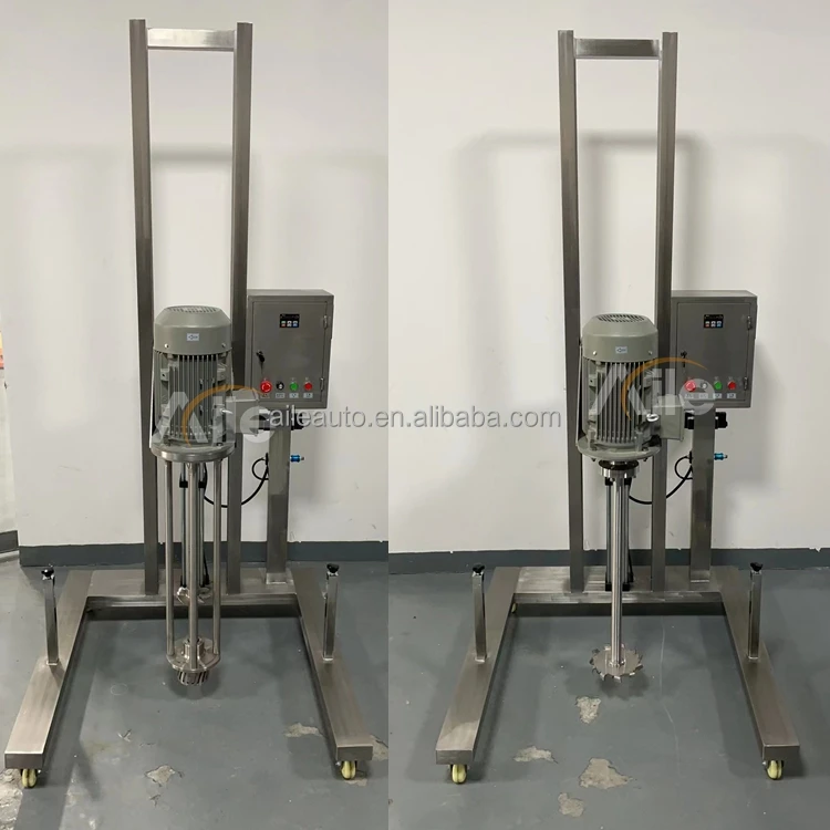 Stainless Steel Cosmetic High Shear Pneumatic Lifting Homogenizer Mixer ...