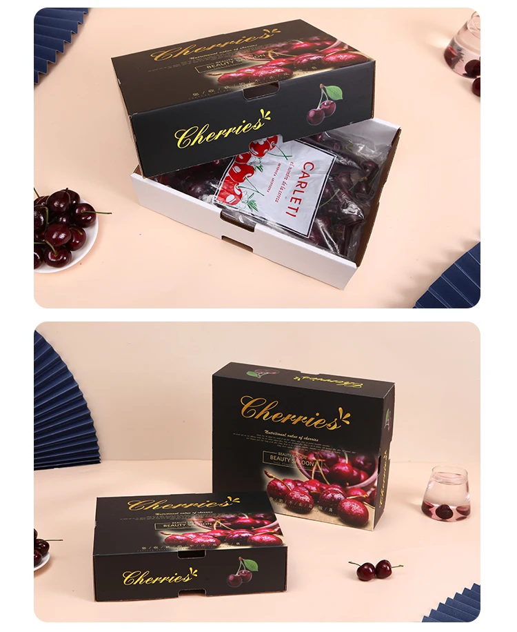 Custom 1kg Paper Gift Fruit Packing Boxes for Cherry Packaging Box ...