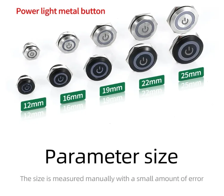 Stainless Steel Push Button Switch with IP65 Protection