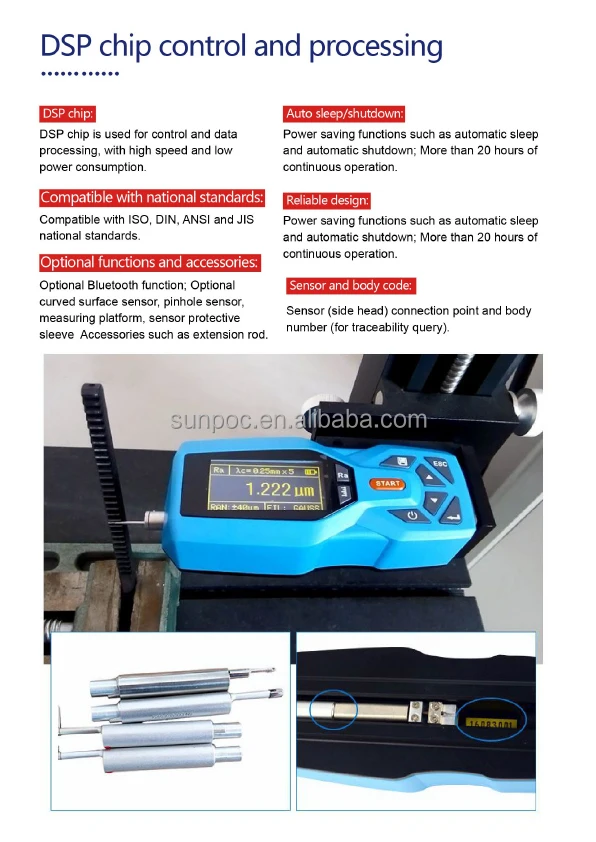 Non Destructive Testing Equipment Curved Surface Roughness Tester ...