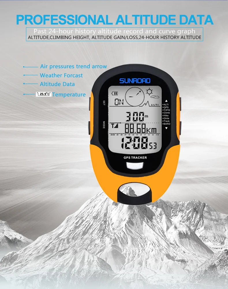 Barometric Meter Digital Compass Hybrid Altimeter Watch Altimeter ...