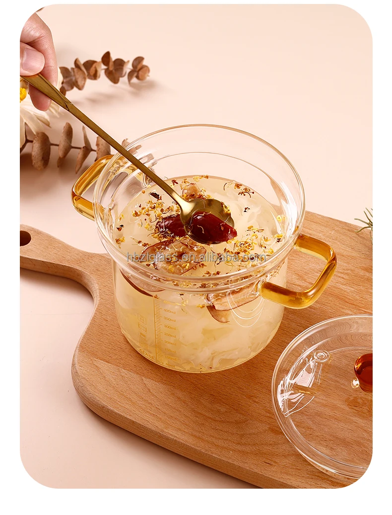 INS Korean Cookware Kitchen Glass Instant Noodle Pot Home Stock Pot ...