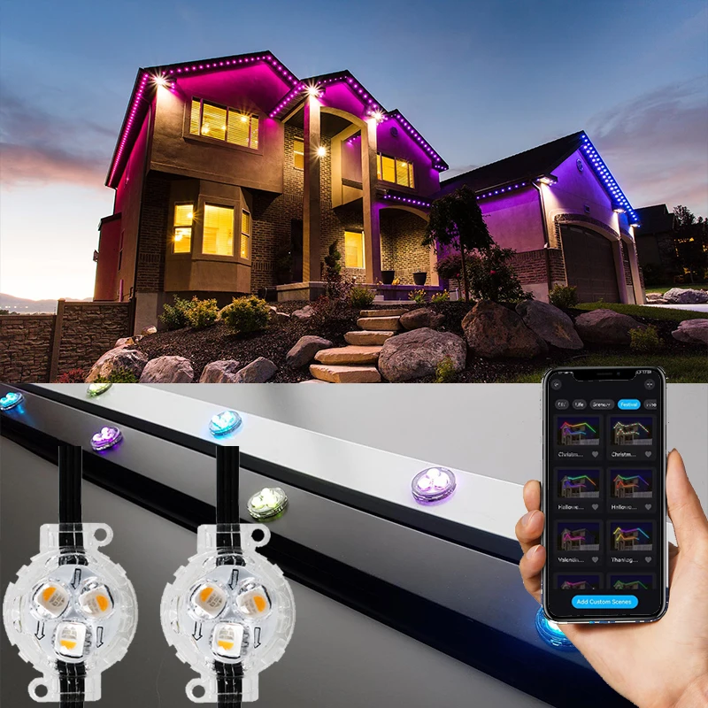 30mm UCS2904 RGBW Permanent Outdoor Christmas Pixel String LED Lights ...