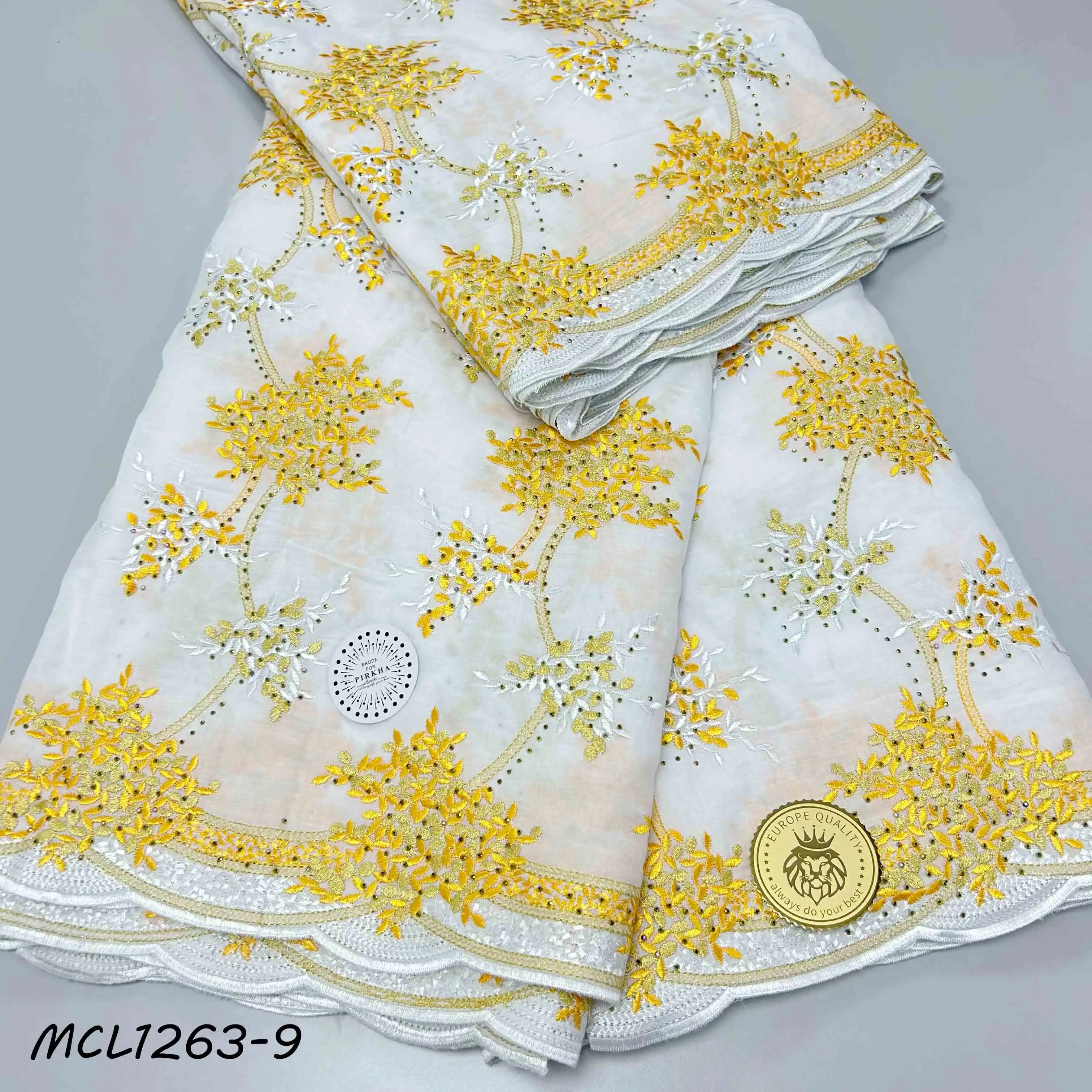 Tissu Dubai Voile Suisse Coton Brode Swiss Lace Tulle Fabric Stones ...