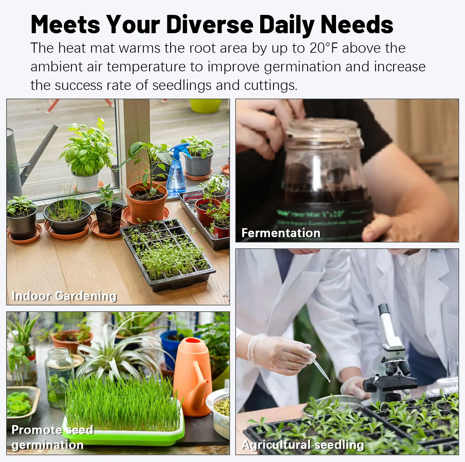 10 X 20.75 20W Plant Seed Germination Heat Pad Mat for Startings