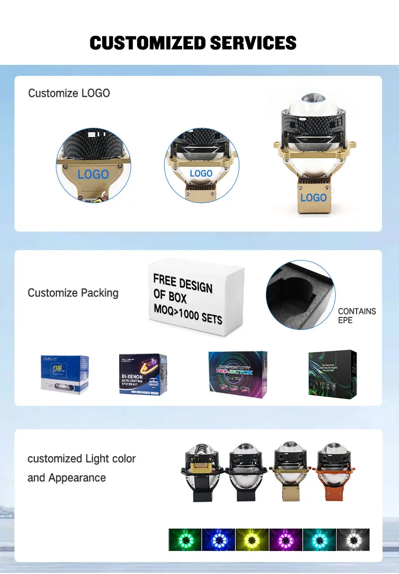 High Power Bi Led Projector Lens For Projector Car Led Headlights ...