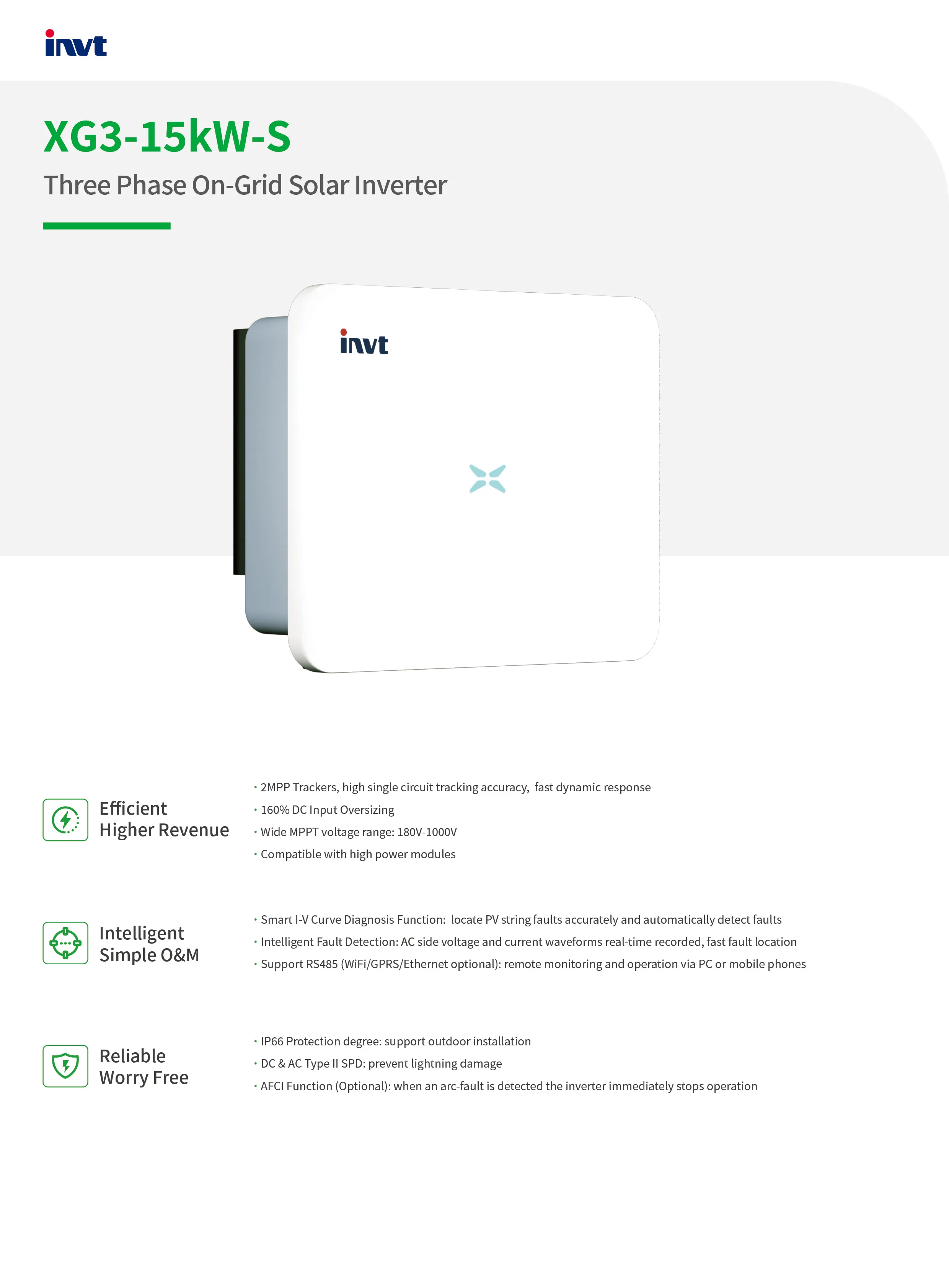 INVT Low Frequency Three Phase 3000w Inverters 24v Pure Sine Wave off Grid Power Inverter 120V ...