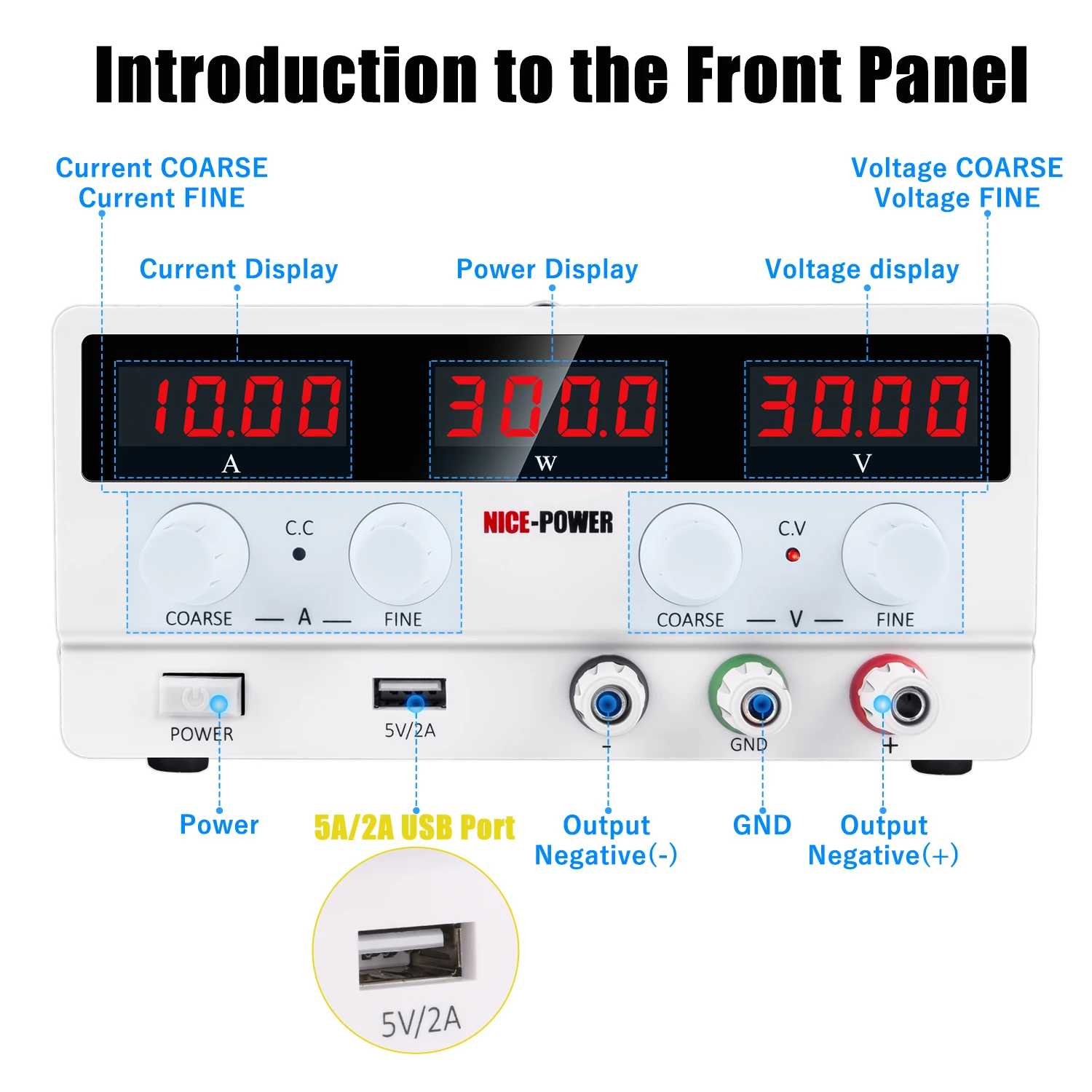 좋은 전원 Sps-h3010 30v 10a Diy 조절 Dc 가변 Usb 포트 실험실 Dc 전원 공급 장치 - Buy 스위칭 ...