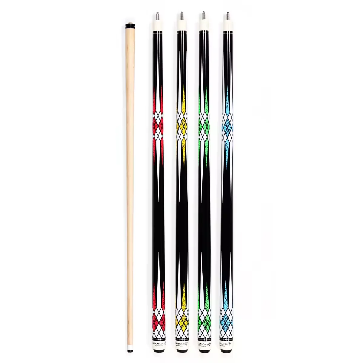 New Design 57" 13mm Cue Tip Diamond Maple Wood Billiard Pool Cue 18 ...