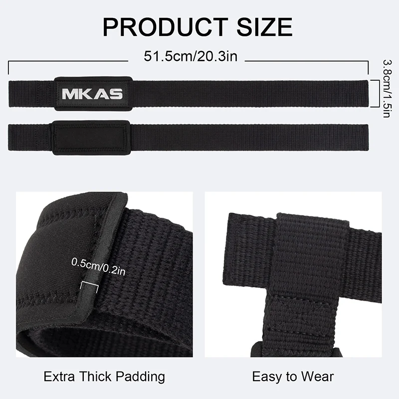 MKAS Wholesale Sport Cotton Fitness Wrist Straps for Lifting