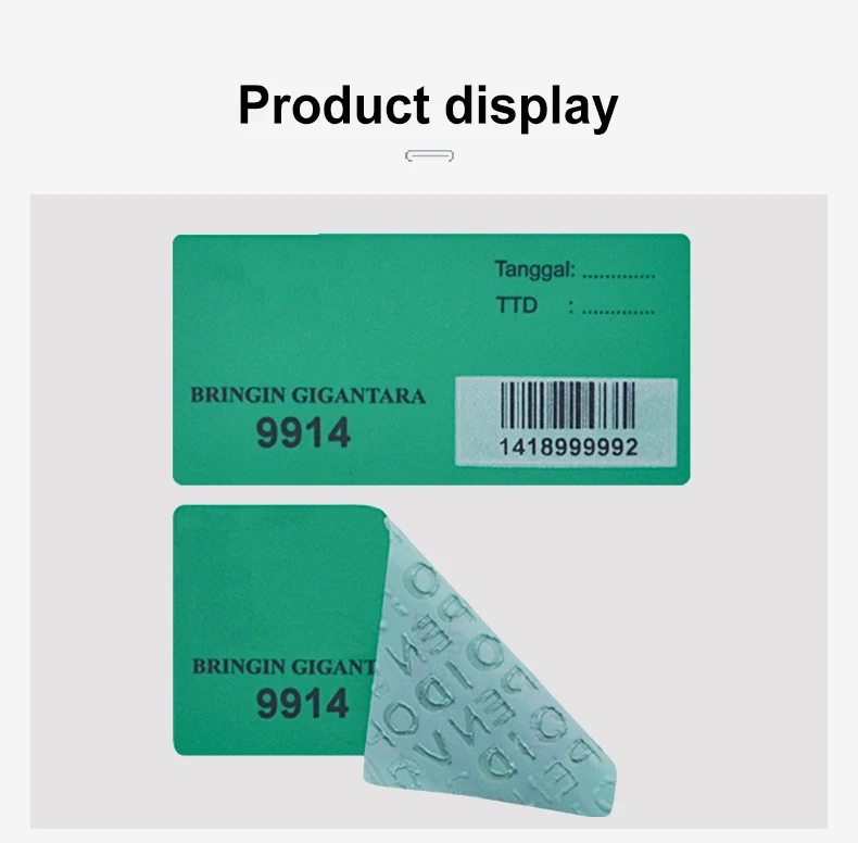 Custom Tamper Evident Security Sticker PET Self Adhesive VOID Labels ...