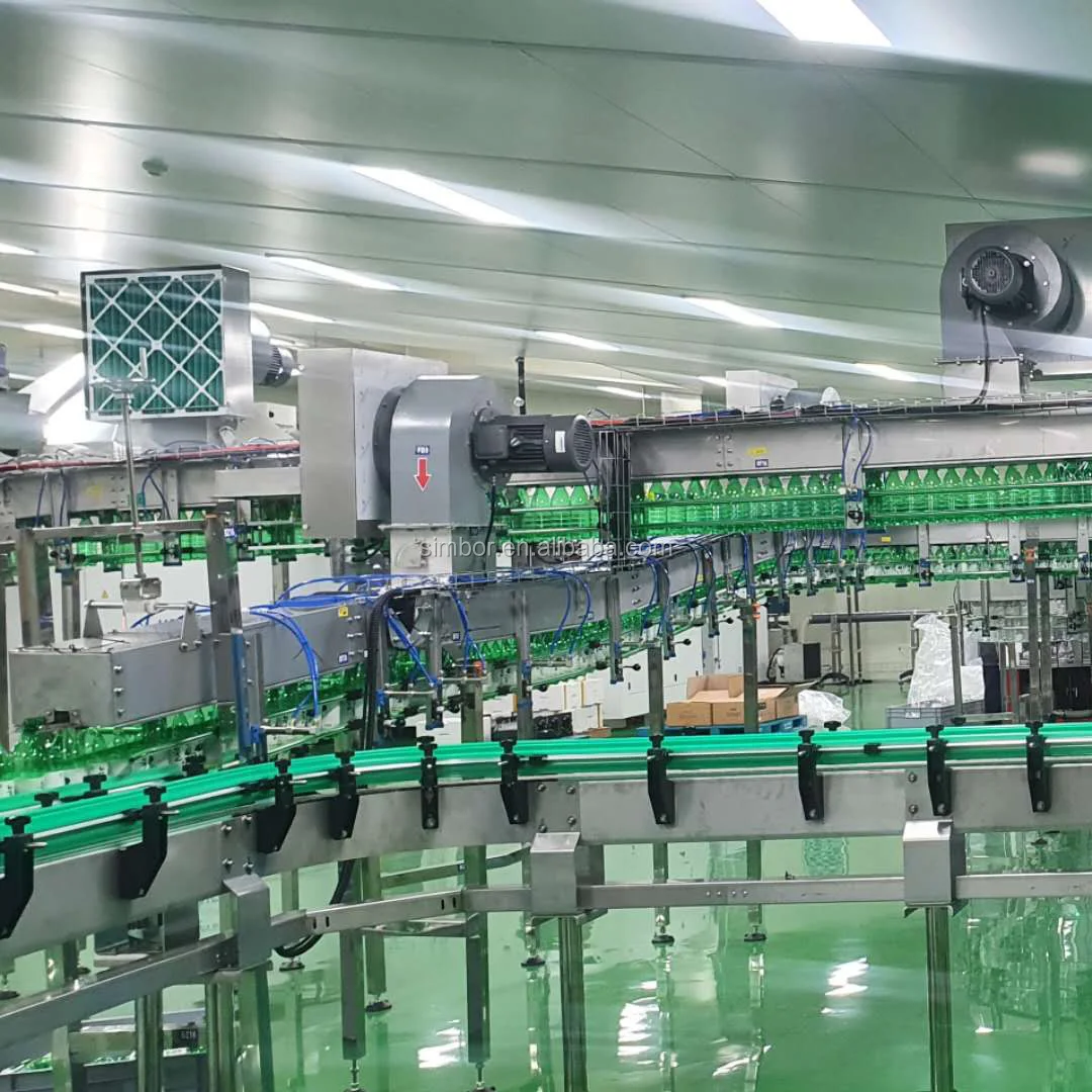 High Speed Plastic Bottle Blow Air Feed Transport Conveyor