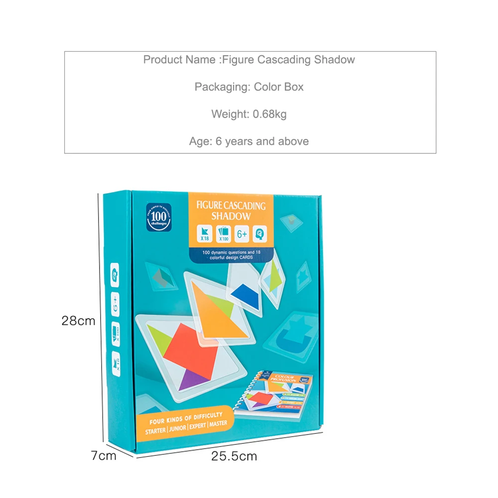 Preschool Children Tangram Board Game Figure Cascading Shadow ...