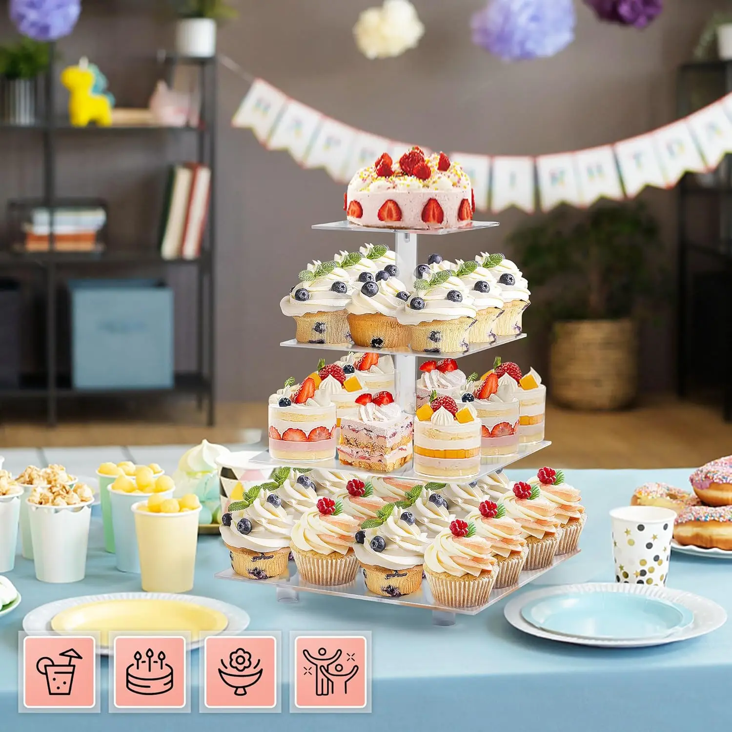 Diy Cupcake Stand Square