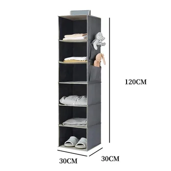 6-storey Hanging Clothes Organizer Two 3-storey Separable Wardrobe ...