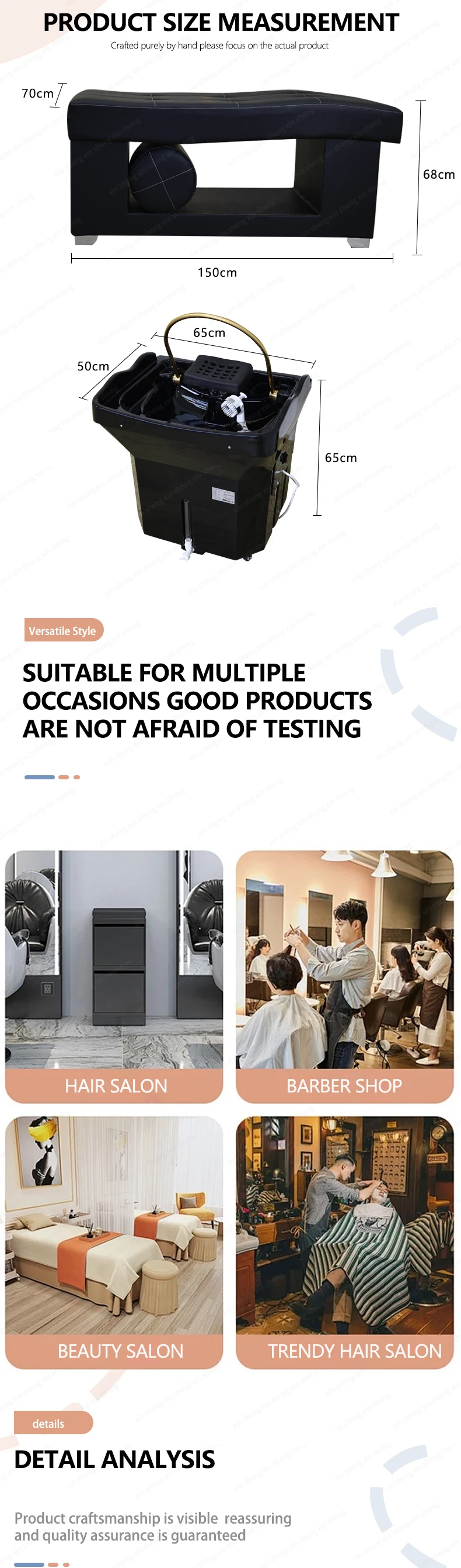 No Need Connect Pipe 60L Deep Water Tank Plumbing-Free Head Spa ...