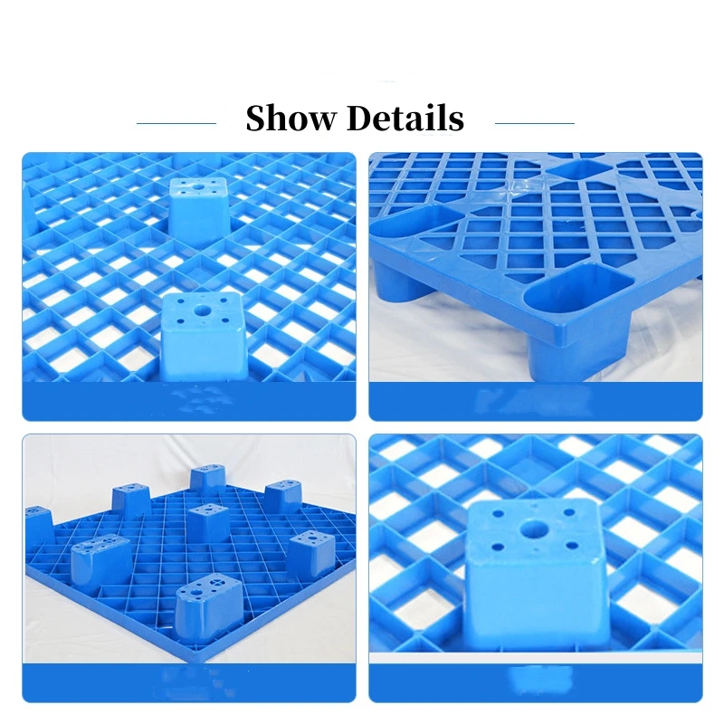 Flat Top Floor Stacking Nine Legs Plastic Pallet Moistureproof Plastic ...