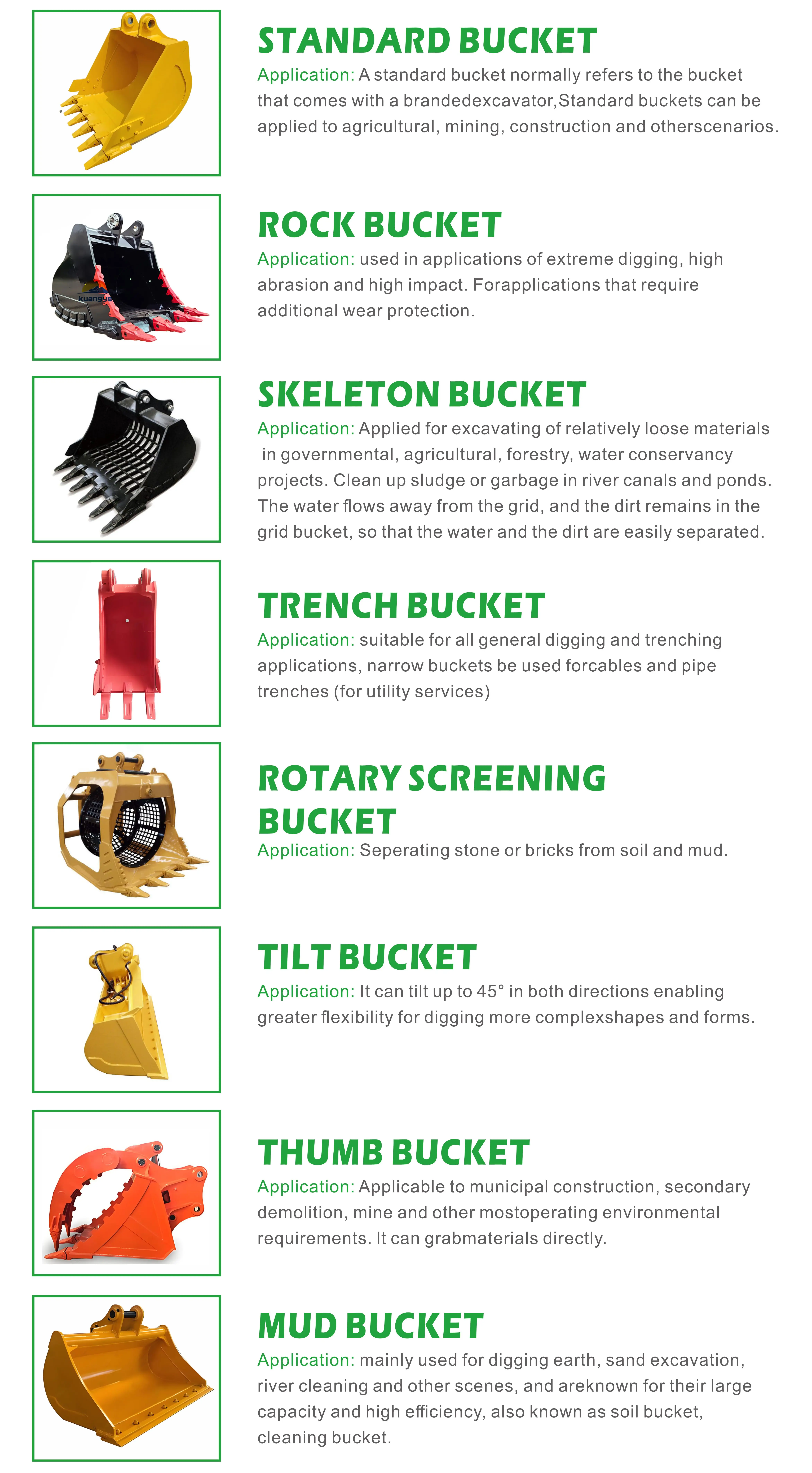 Digger Spare Parts Excavator Screening Skeleton Bucket Excavator Bucket ...