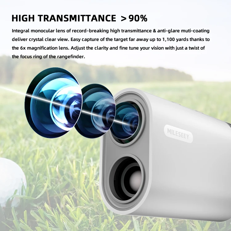 Mileseey Professional Mini Handheld Laser Rangefinder 1200m Golf ...