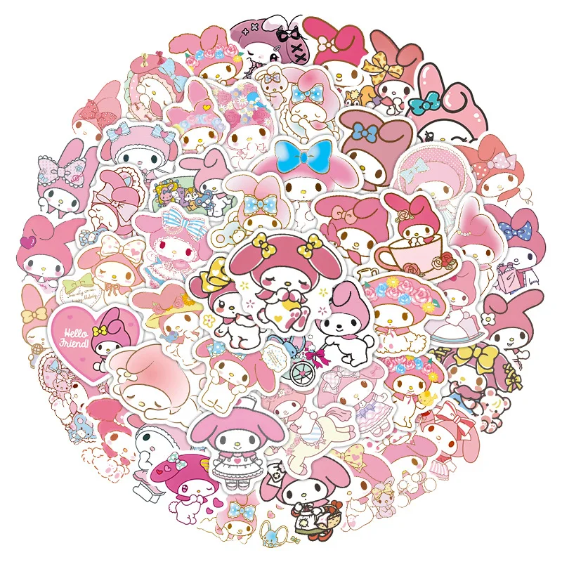50pcs Cool Sanrio My Melody Stickers For Boy Room Wall Door Bed Bottle ...
