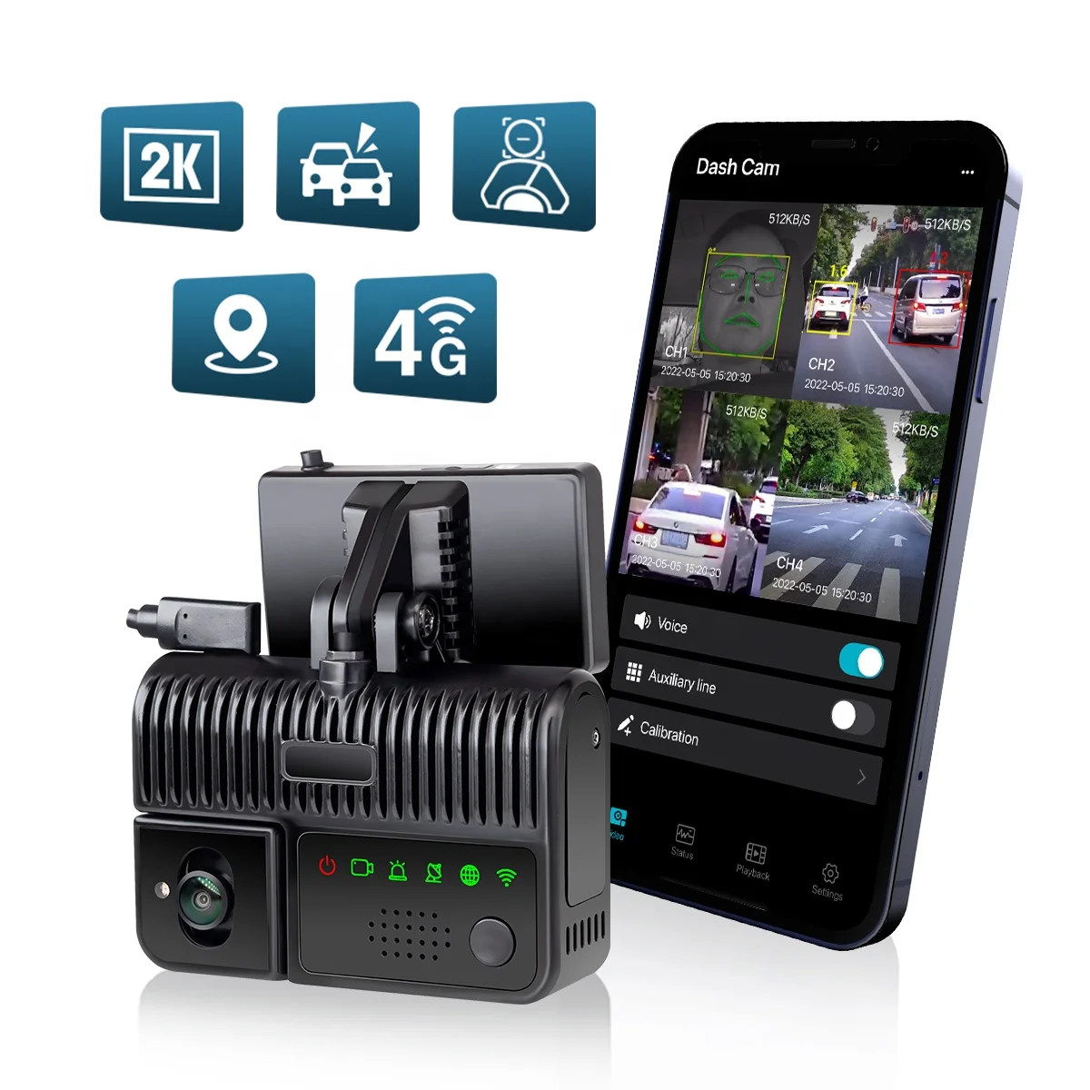 STONKAM Enhanced ADAS/DMS Driver Monitoring for Truck Fleet WiFi 4G ...