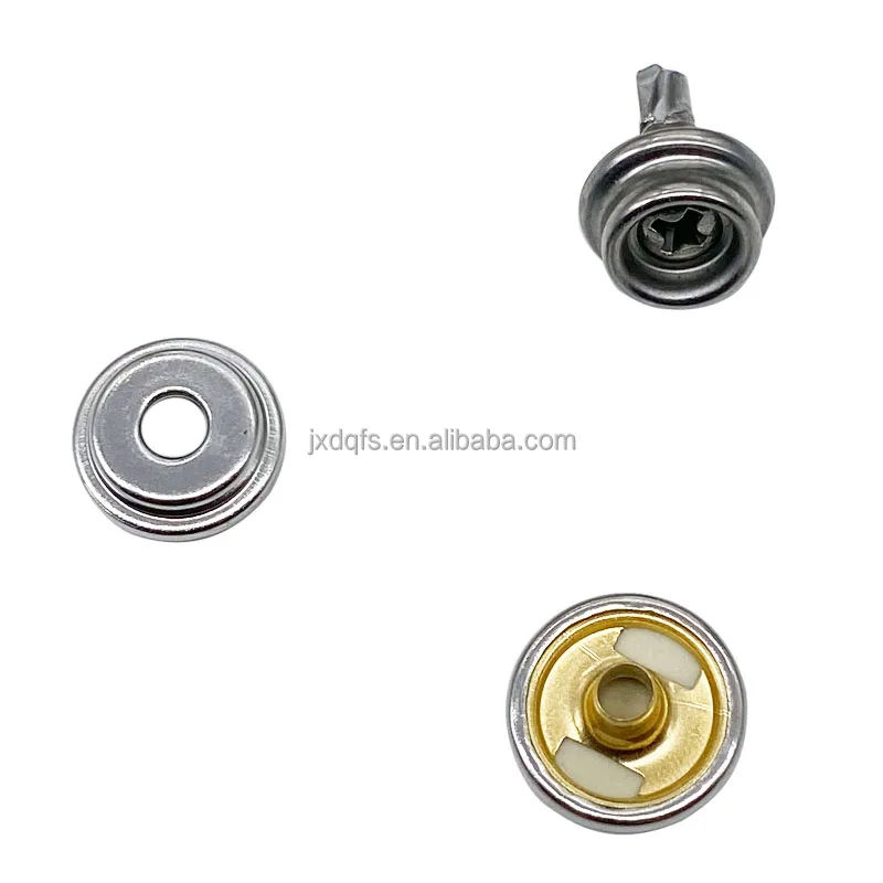 Brass Snap Button Cap With Stainless Steel Self Drilling Screw With 12 ...