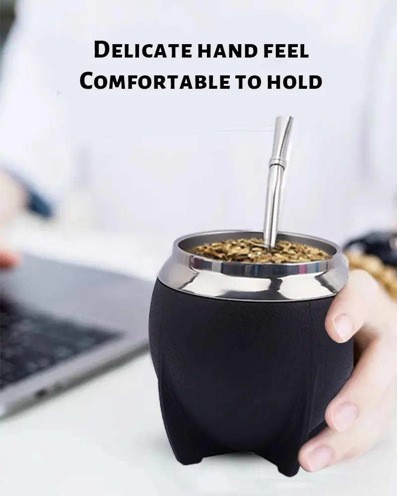 Handmade In Uruguay Premium Yerba Mate Set Round Metal Mate Cup With ...