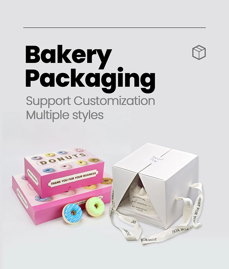 Luxury Packaging Custom Dessert Packaging Boxes For Donut Cookie Cake ...