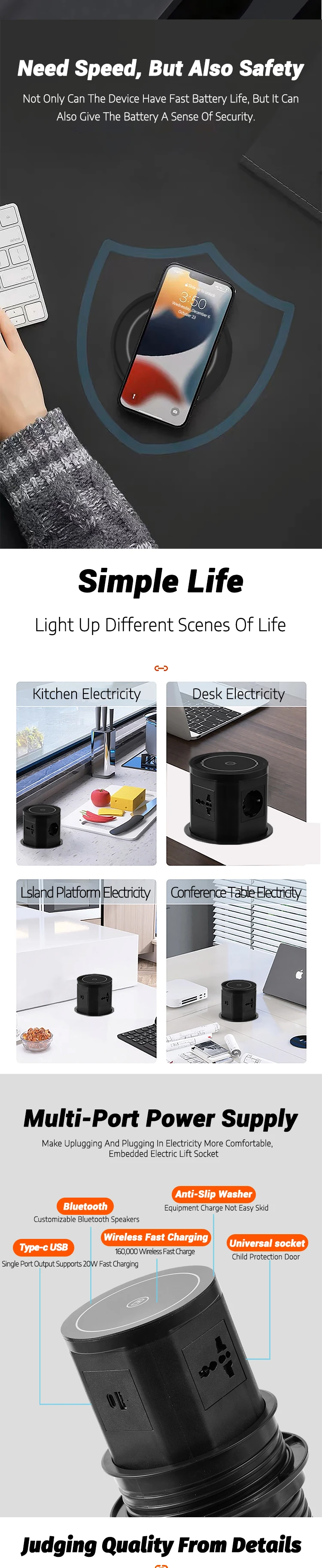 Motorized Electric Outlet Power Pop Up Electrical Motorized Vertical ...