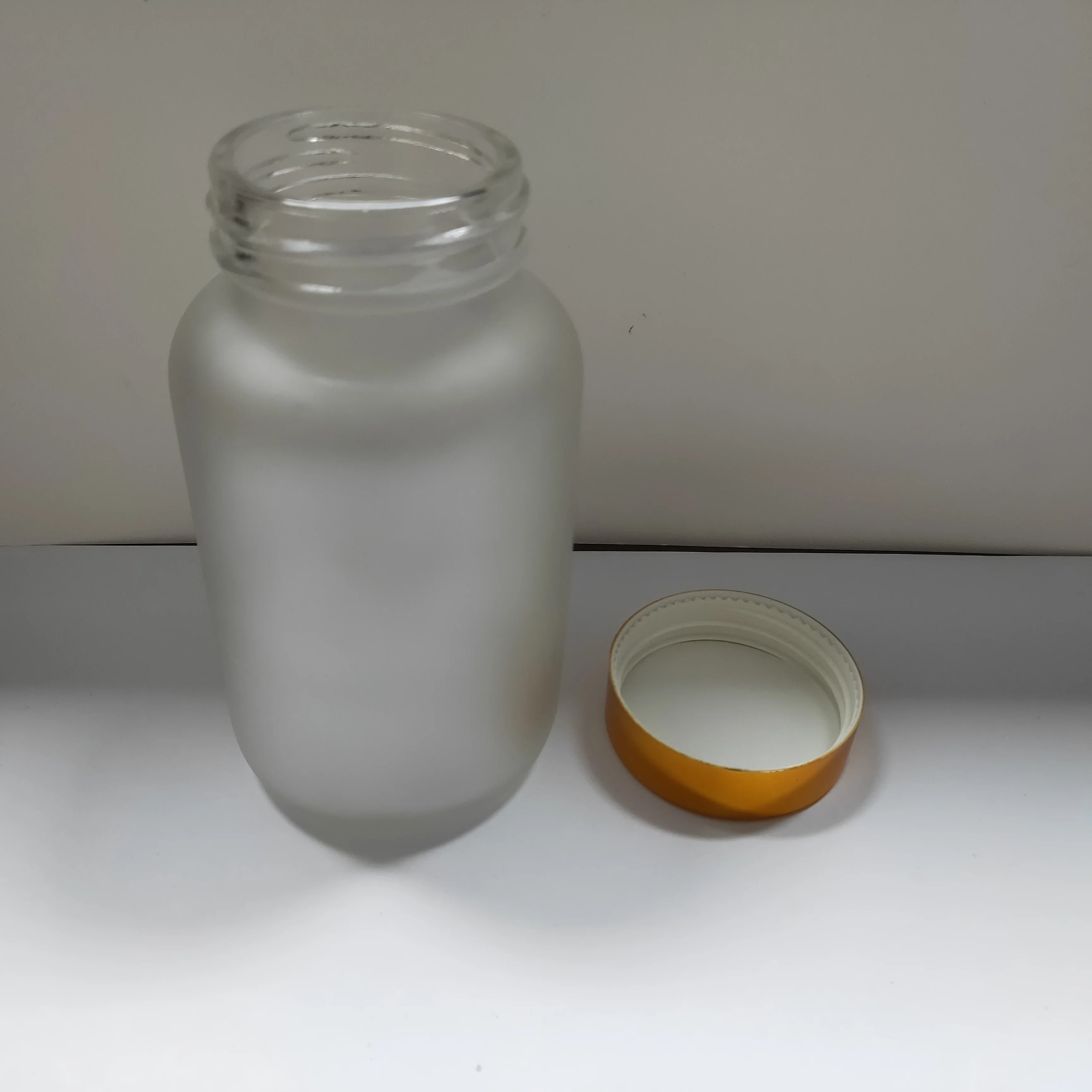 120ml Cobalt Blue Glass Packer Wide Mouth Bottle Capsule Pill Tablet ...